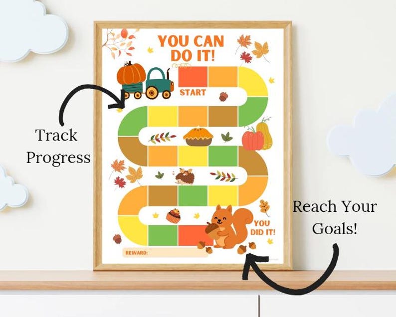 Fall Reward Chart Printable, Autumn Behavior Chart, Pumpkin Sticker ...