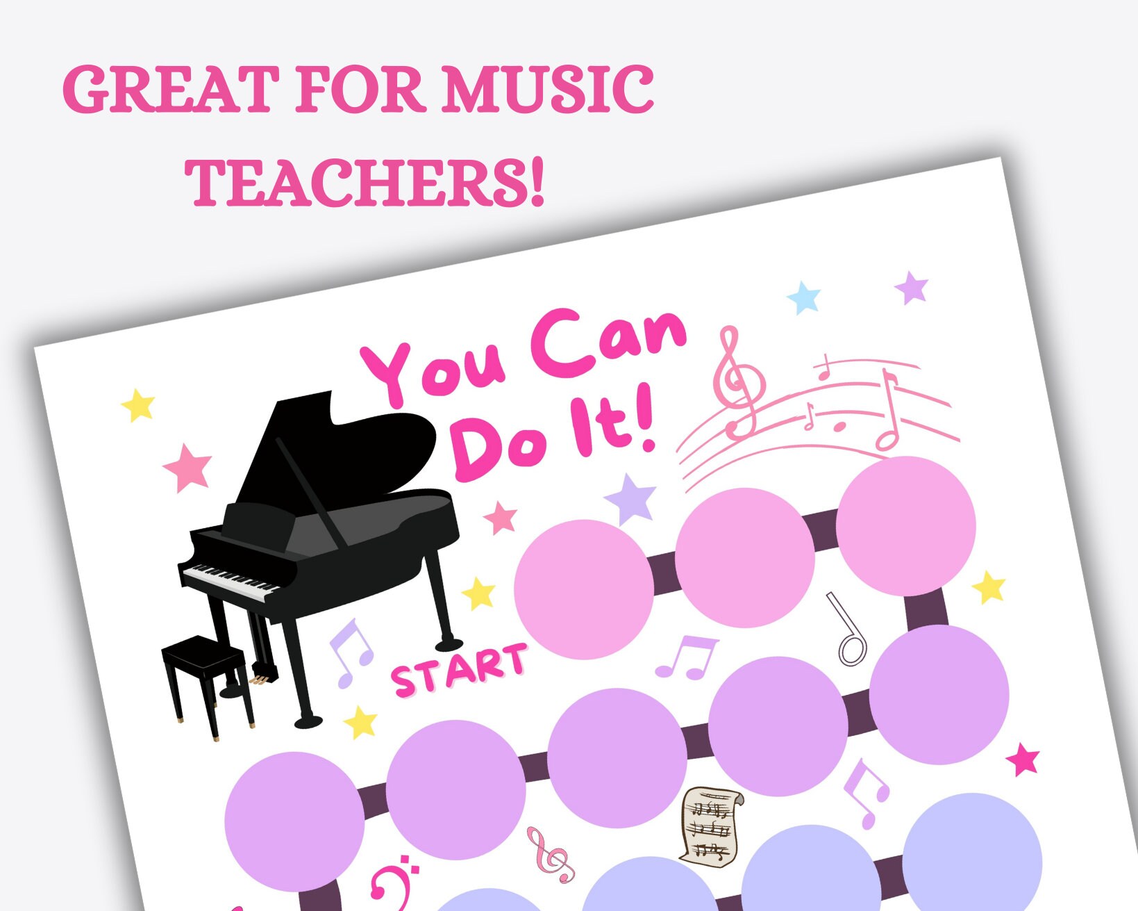 Printable Piano Practice Reward Chart for Kids (digital Download) - Etsy