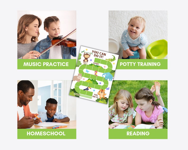 Printable Reward Chart, Jungle Reward Chart, Zoo Sticker Chart, Monkey ...