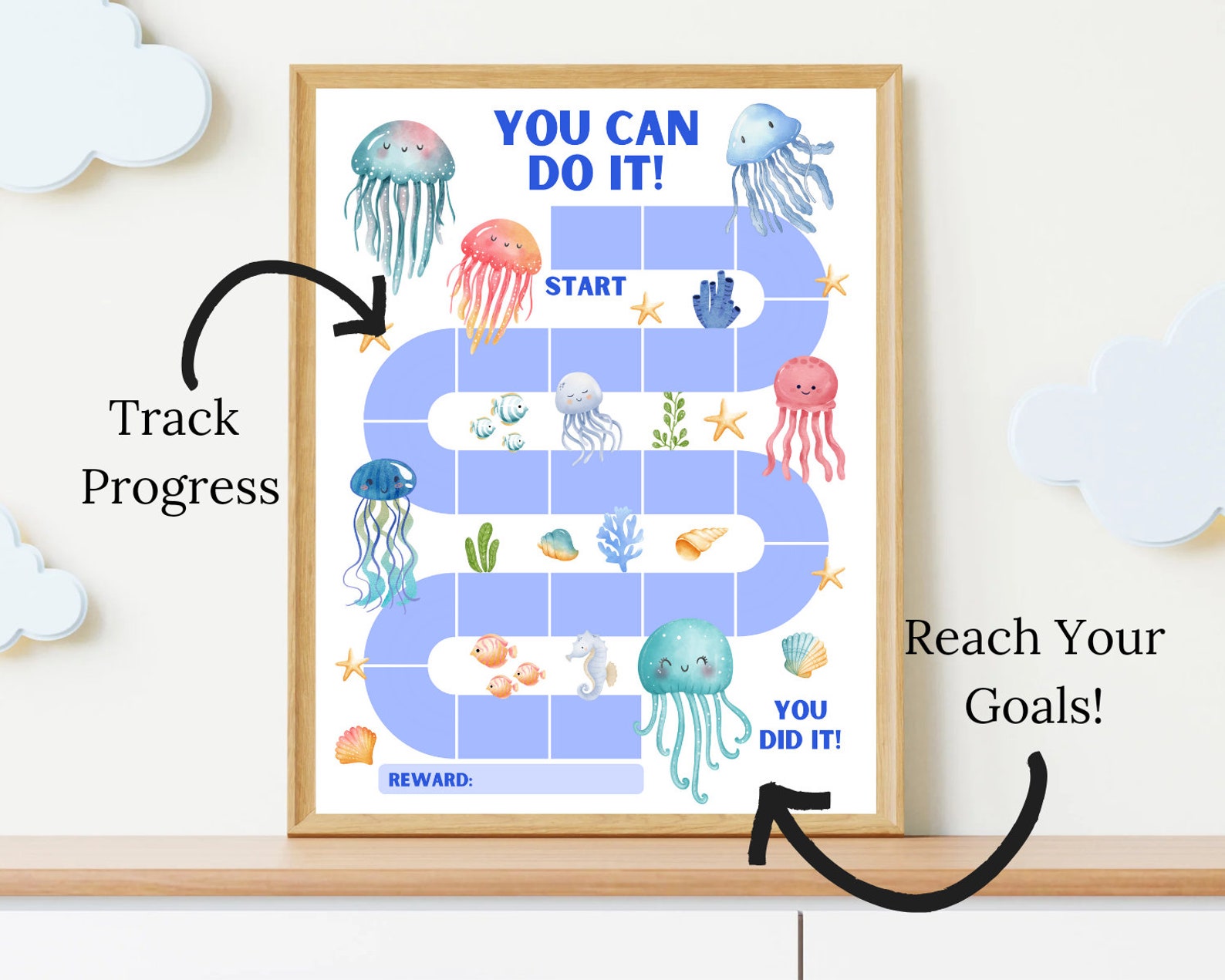 Printable Ocean Animal Reward Charts, Kids Behavior Chart, Instant ...
