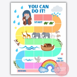 Noah's Ark Reward Chart: Christian Kids Activity (PDF & PNG) - Etsy