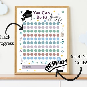 Printable Music Reward Charts, 100-day Practice Chart, Kids Reward ...