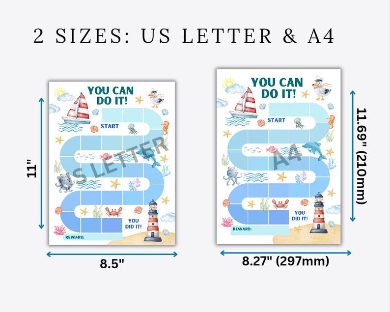 Nautical Kids Reward Chart: Printable Behavior & Chore Tracker (PDF) - Etsy