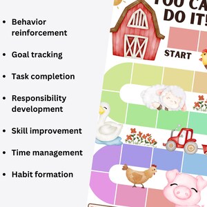 Farm Animal Reward Chart: Potty Training, Goal Tracker (digital ...