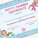 Potty Training Certificate, Toilet Training Diploma, Potty Training ...