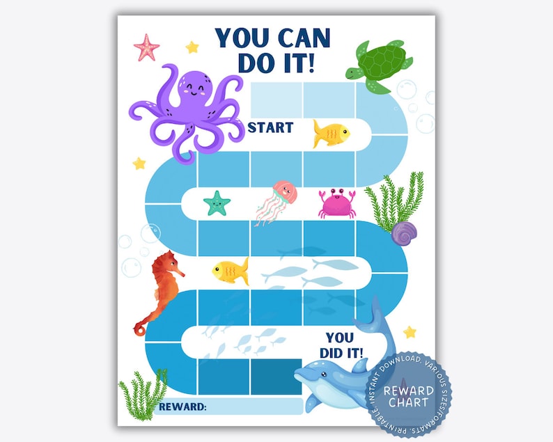 Reward Chart Printable Kids Reward Chart Potty Training - Etsy