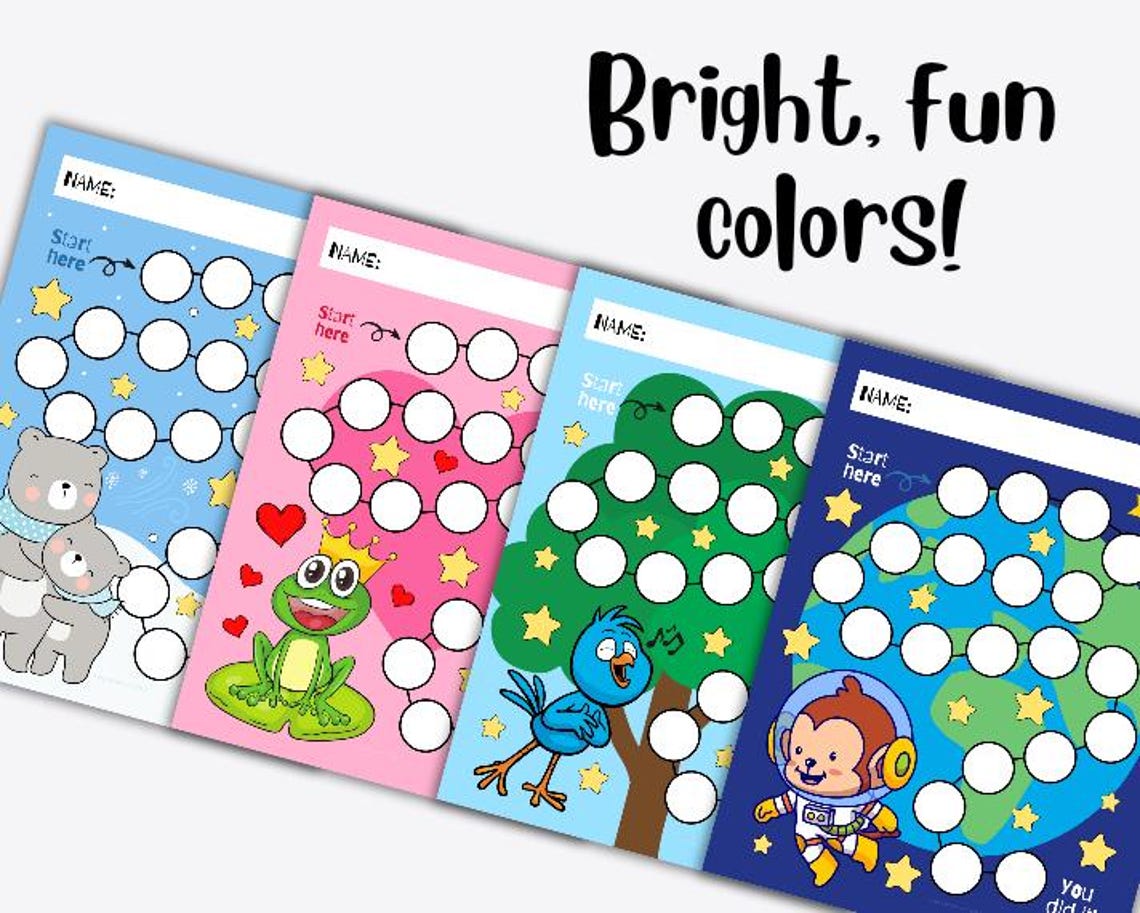 Kids Reward Chart Bundle Printable, Behavior Sticker Charts for ...