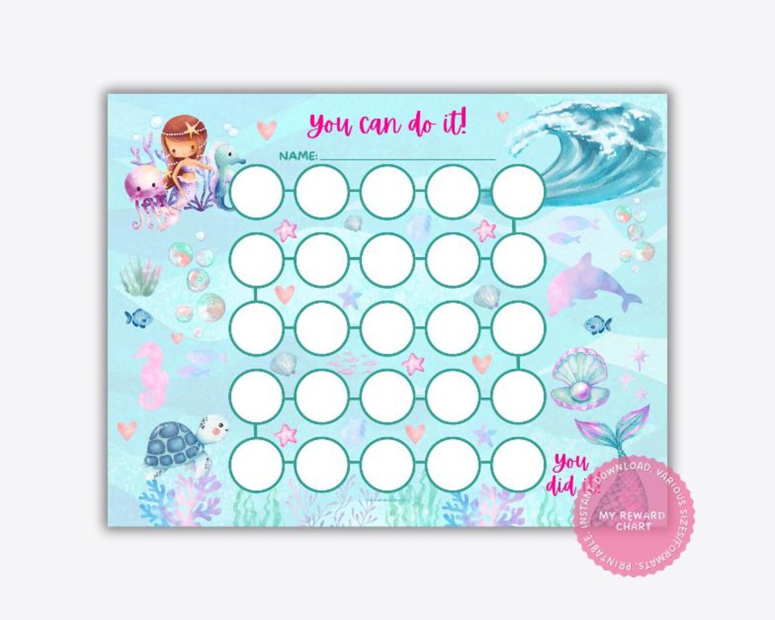 Girls Potty Training Chart Bundle, Fairy Dragon Reward Chart, Unicorn ...
