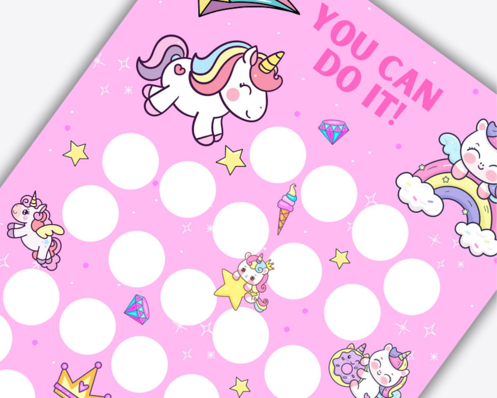 Unicorn Reward Chart: Kids Behavior & Potty Training (digital Download ...