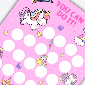 Unicorn Reward Chart Printable, Girls Sticker Chart, Potty Training ...