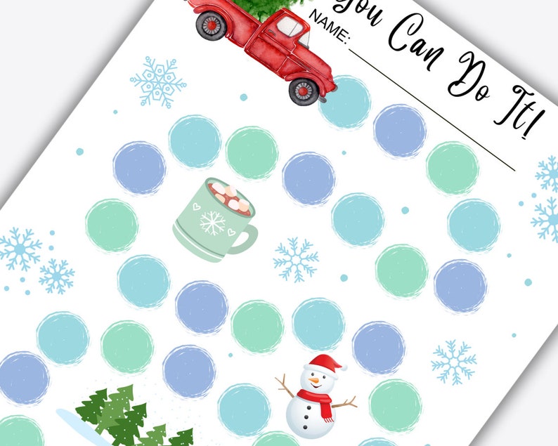 Winter Themed Reward Chart for Kids Toddler Potty Training - Etsy