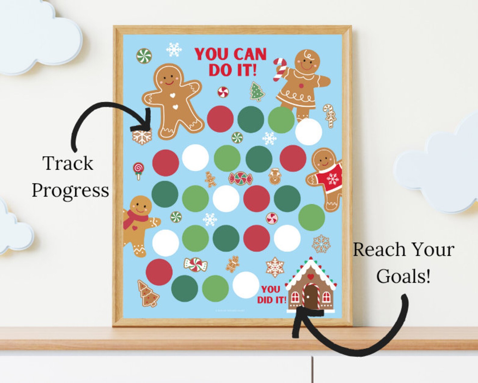Printable Gingerbread Reward Chart: Christmas Behavior Tracker (PDF) - Etsy