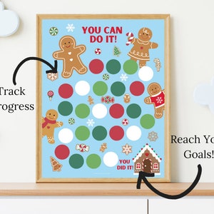 Printable Gingerbread Reward Chart: Christmas Behavior Tracker (PDF) - Etsy