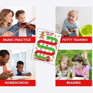 Christmas Reward Chart, Gingerbread Sticker Chart, Behavior Chart ...