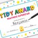 Clean Award, Tidy up Award, Clean Room Certificate, Tidy Desk Award ...