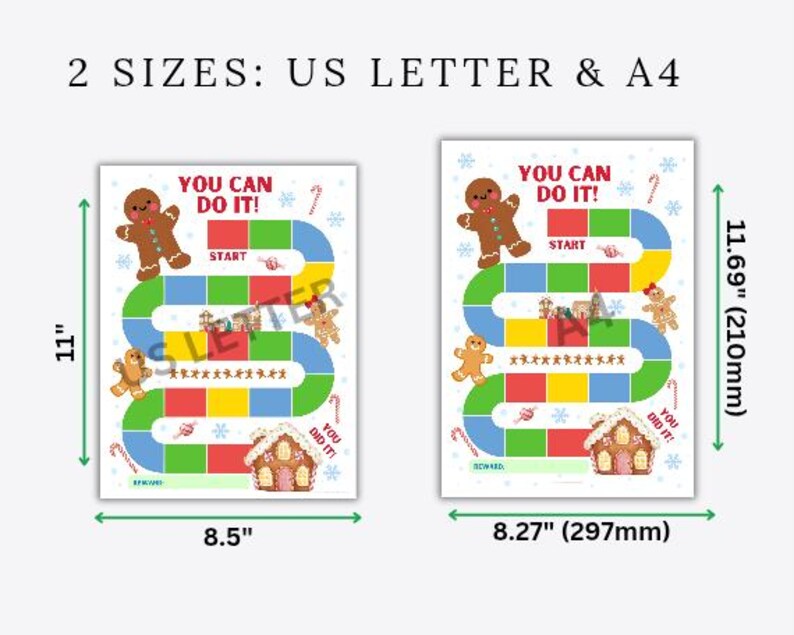 Gingerbread Reward Chart: Christmas Holiday Habit Tracker (printable ...