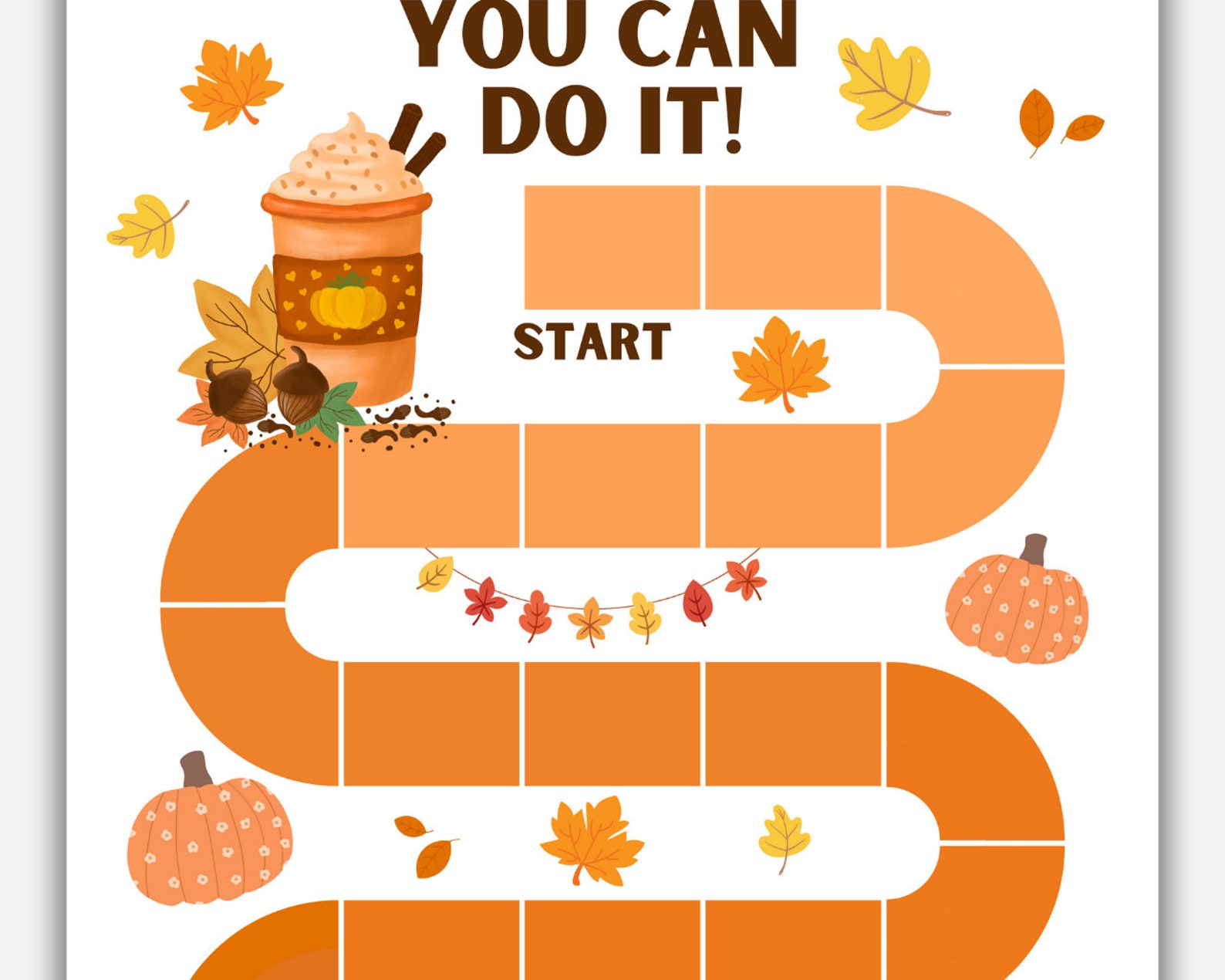 Fall Pumpkin Latte Reward Chart: Kids' Behavior Tracker (printable PDF ...