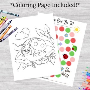 Printable Ladybug Reward Chart, Instant Download Kids Behavior Chart ...