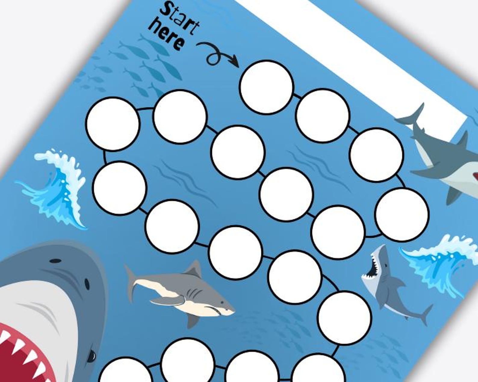 Shark Reward Chart: Kids Behavior & Potty Training (printable Download ...