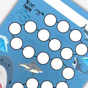 Shark Reward Chart: Kids Behavior & Potty Training (printable Download ...