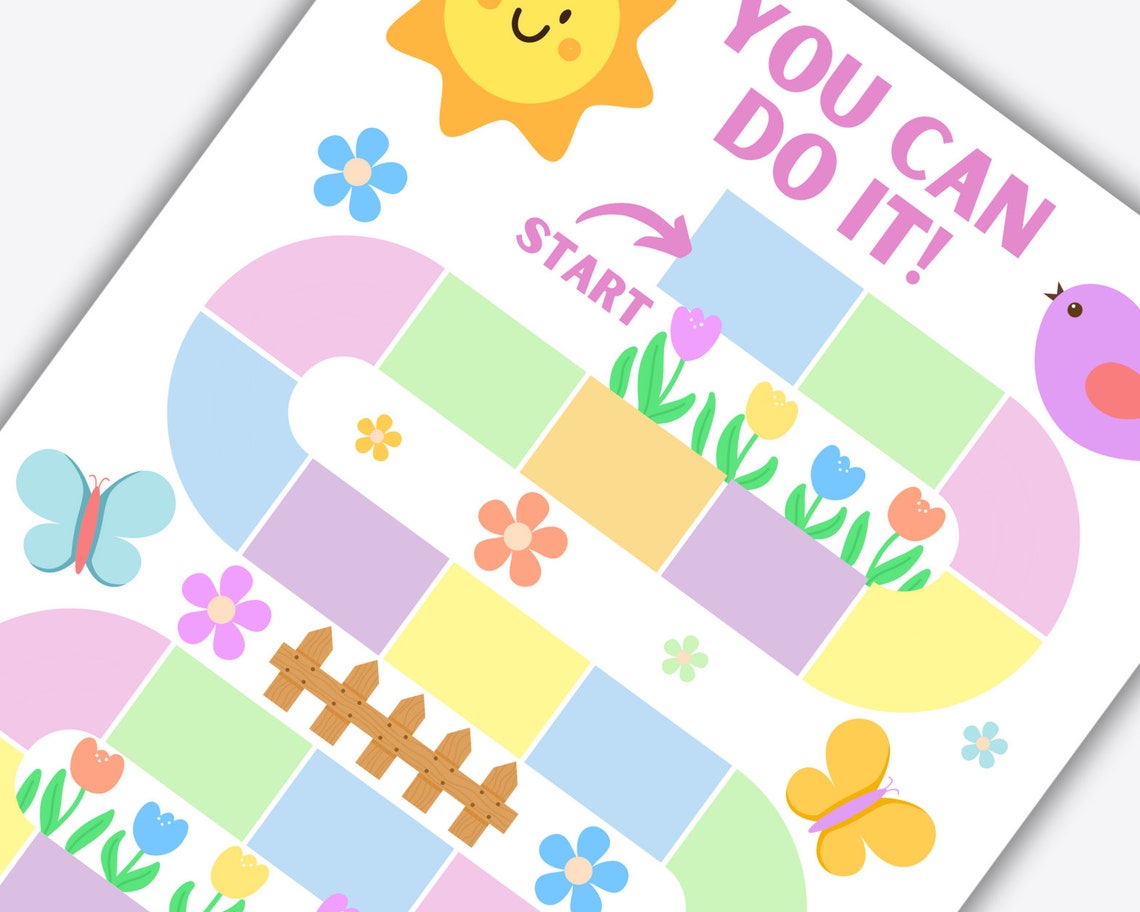 Reward Chart Printable, Kids Reward Chart, Spring Reward Chart, Potty ...