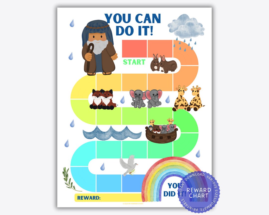 Noah's Ark Reward Chart Bible Reward Chart - Etsy