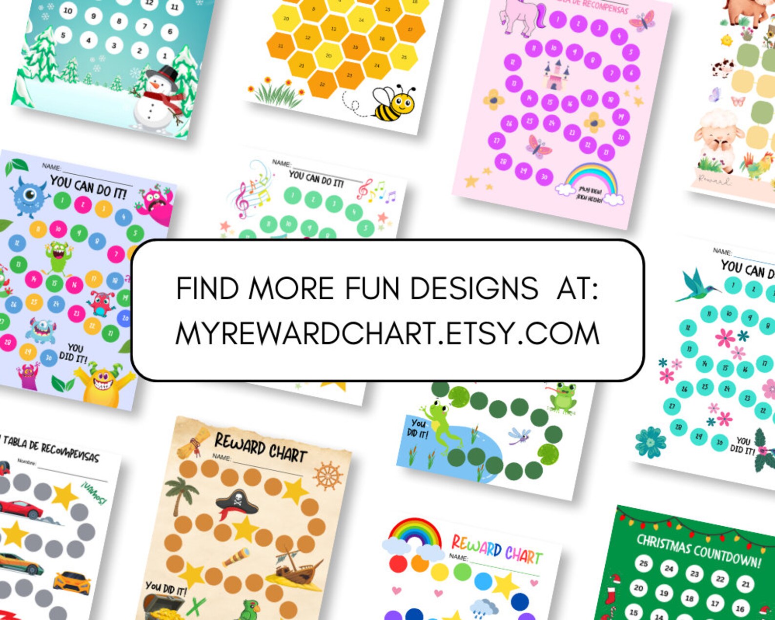 Fall Reward Chart for Kids Forest Animals Reward Chart - Etsy