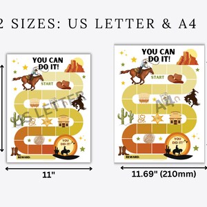 Wild West Reward Chart Printable, Cowboy Potty Training Chart for ...