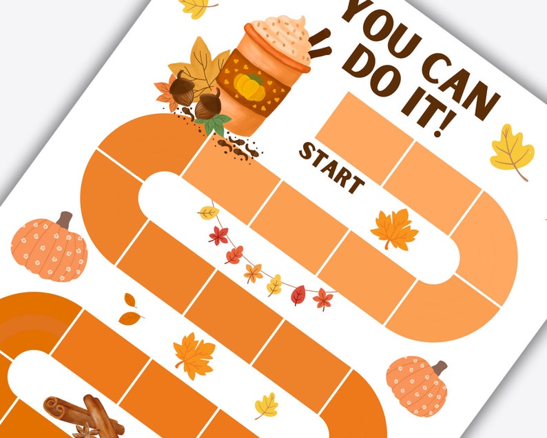 Fall Pumpkin Latte Reward Chart: Kids' Behavior Tracker (printable PDF ...