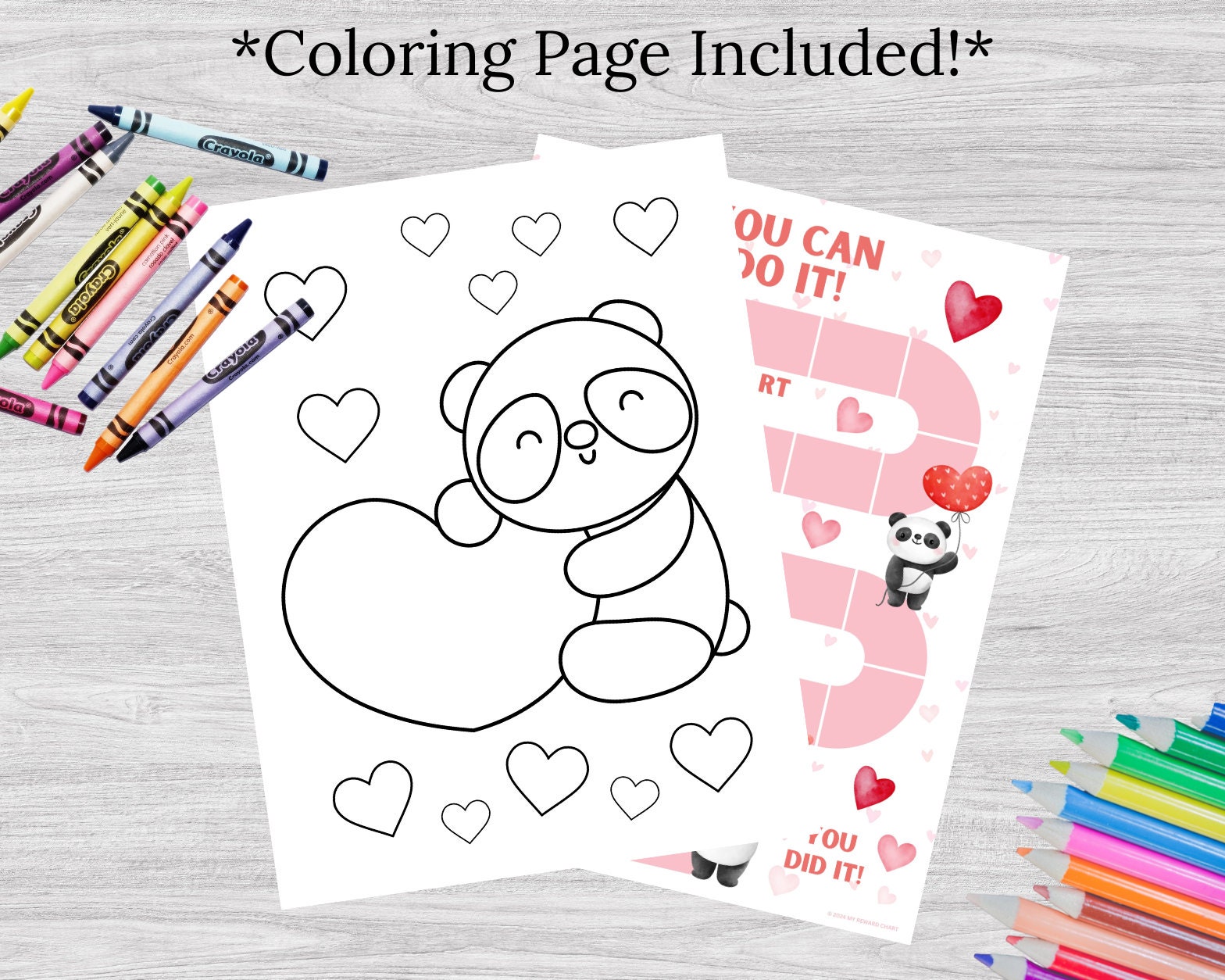 Printable Valentine Reward Chart, Kids Reward Chart, Potty Training ...