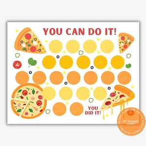 Printable Pizza Reward Chart, Sticker Chart, Reward Chart Kids ...