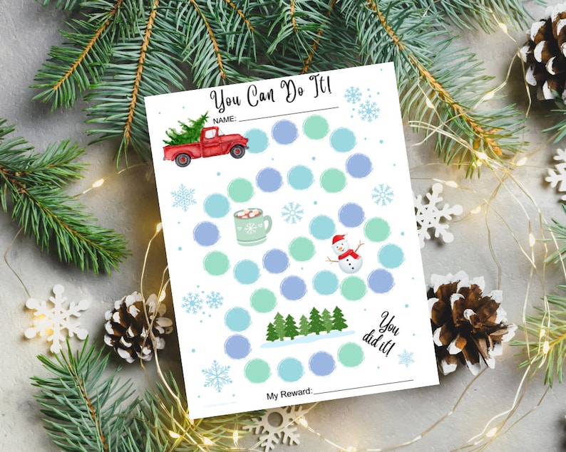 Winter Themed Reward Chart for Kids Toddler Potty Training - Etsy