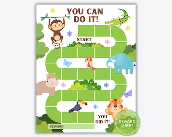 Printable Reward Chart, Zoo Reward Chart, Safari Sticker Chart, Jungle ...