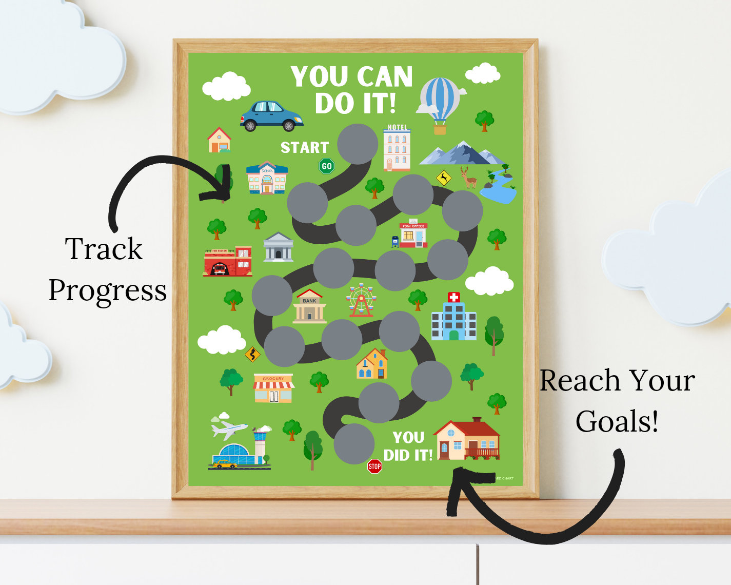 Cars Reward Chart Printable: Road Map for Toddlers (digital Download ...