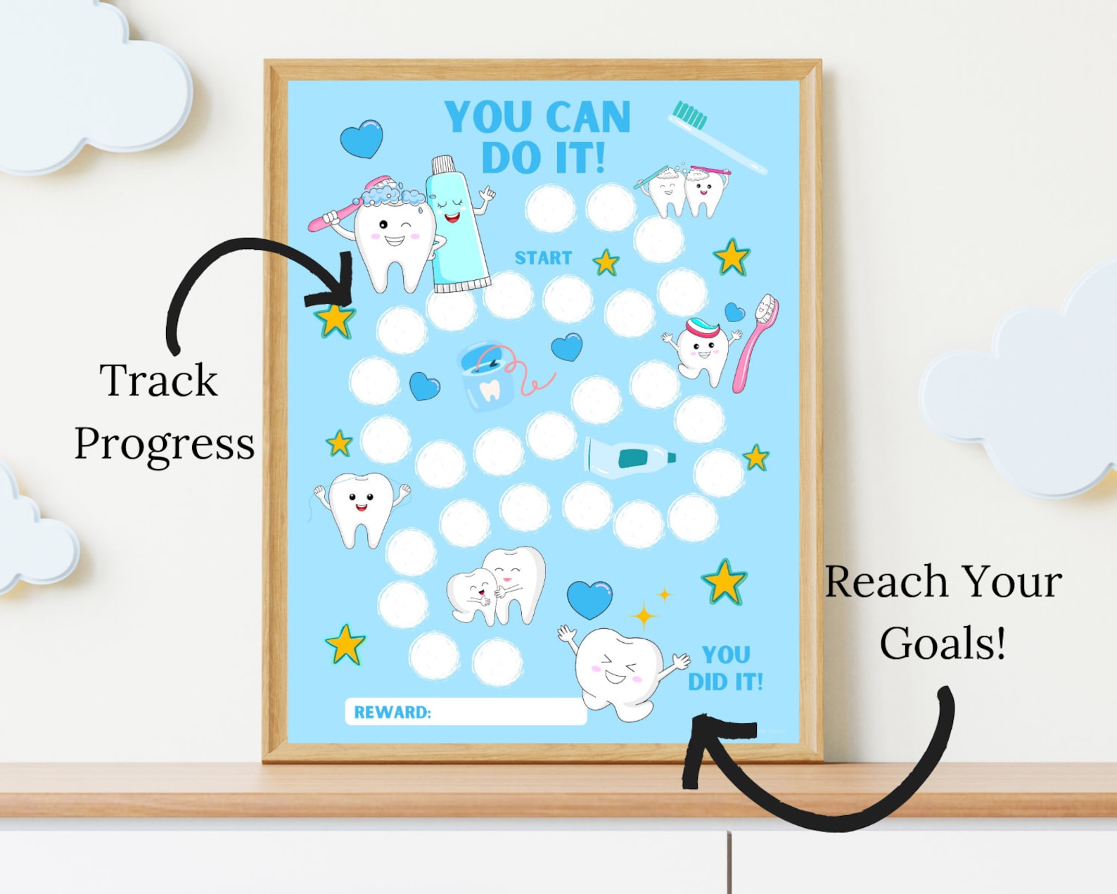 Brush My Teeth Reward Chart Printable Kids Reward Chart, Good Behavior ...