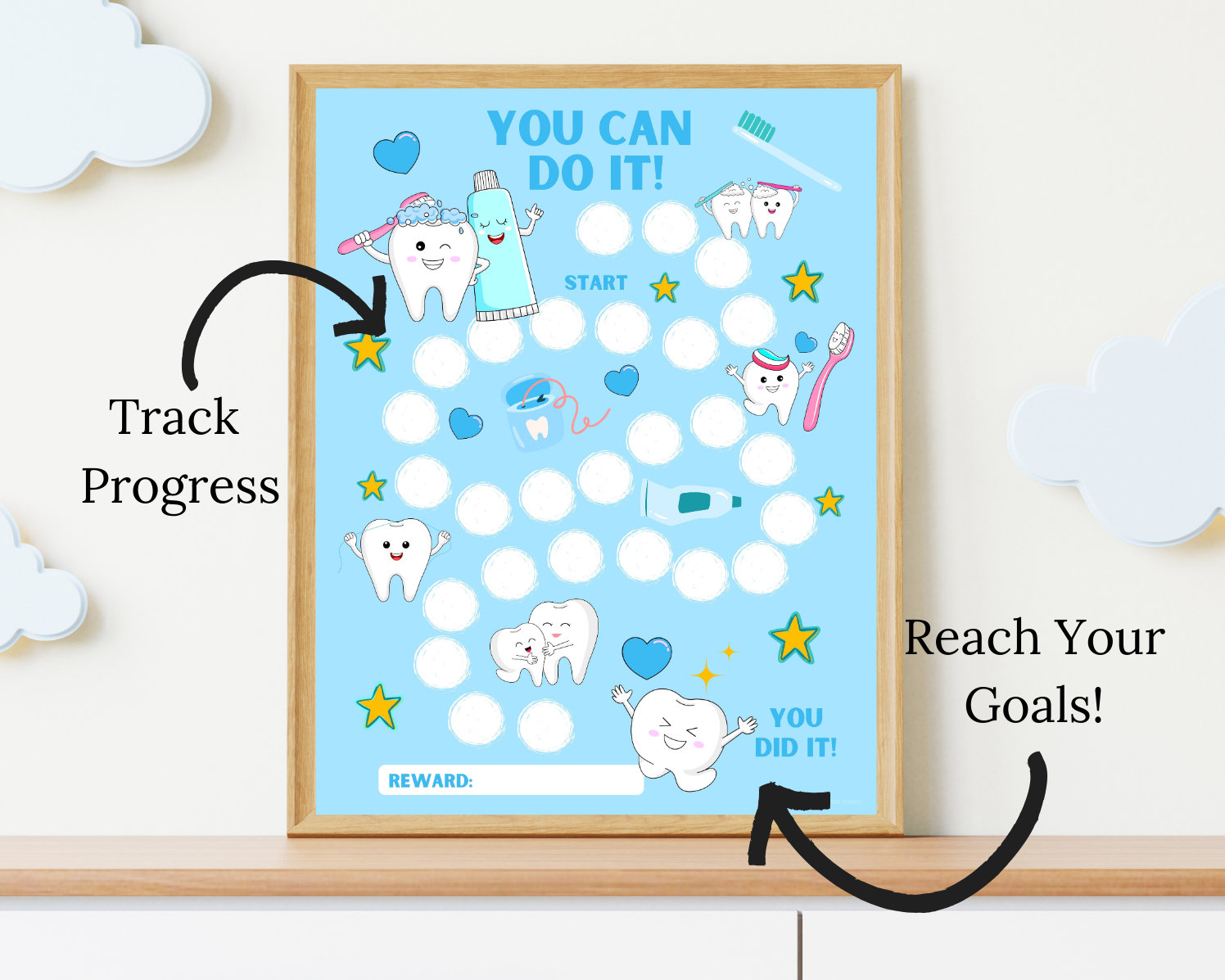 Brush My Teeth Reward Chart Printable Kids Reward Chart, Good Behavior ...