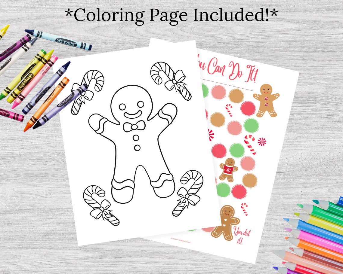 Festive Gingerbread Reward Chart: Printable Christmas Behavior Tracker ...