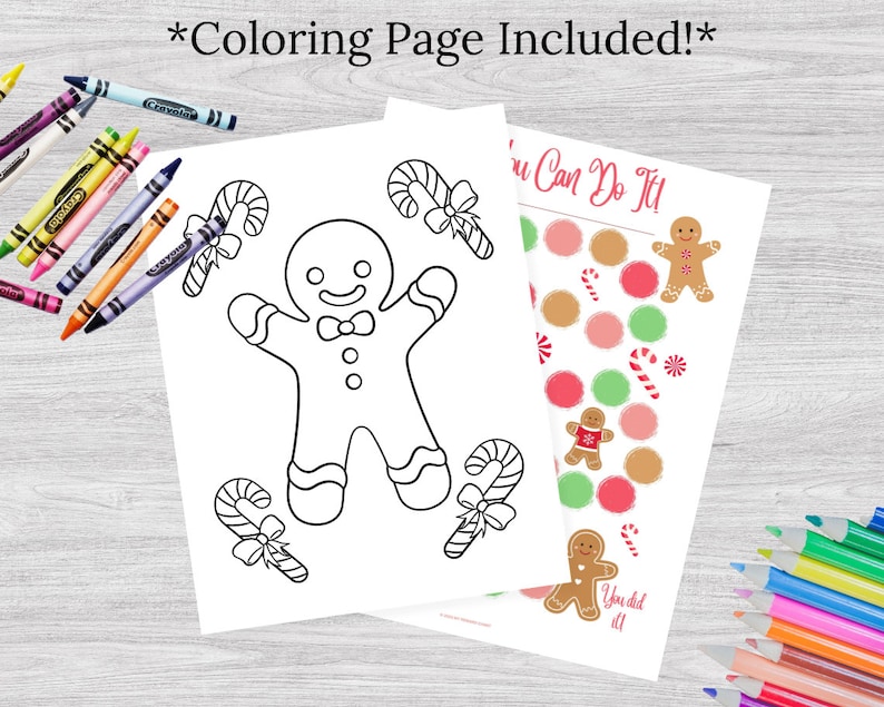 Printable Gingerbread Reward Chart, Christmas Reward Chart, Potty ...