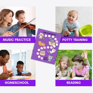 Kitty Cat Potty Training Reward Chart: Toddler Habit Tracker (printable ...