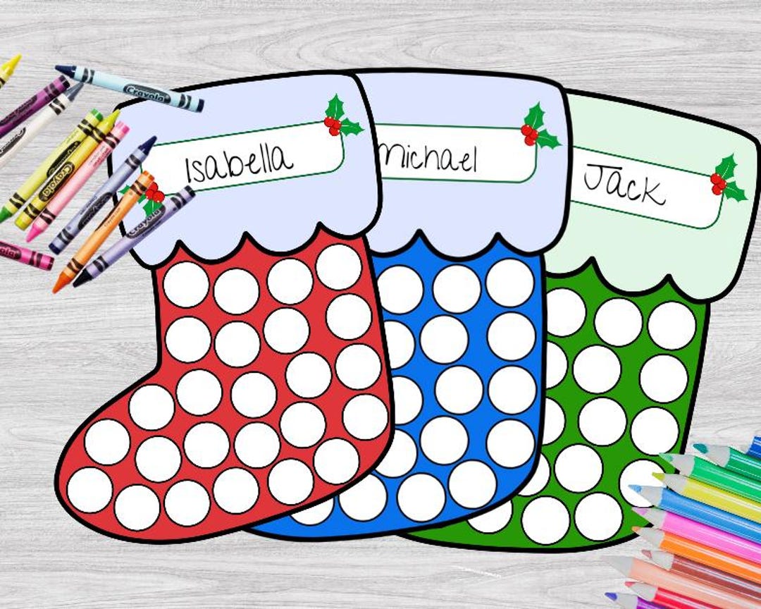 Printable Christmas Countdown Stocking, Christmas Stocking Reward Chart ...