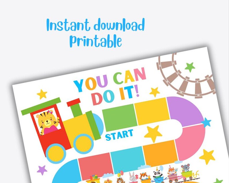 Train Reward Chart: Kids Behavior & Potty Training (digital Download ...