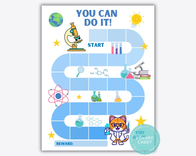 Kids Science Reward Chart, School Sticker Chart, Classroom Behavior ...