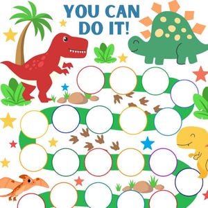 Dinosaur Reward Chart: Toddler Behavior & Potty Training (PDF) - Etsy