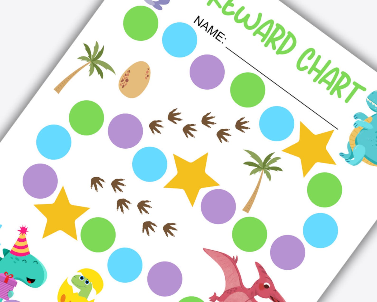 Dino Potty Training Chart Printable Potty Training Chart - Etsy