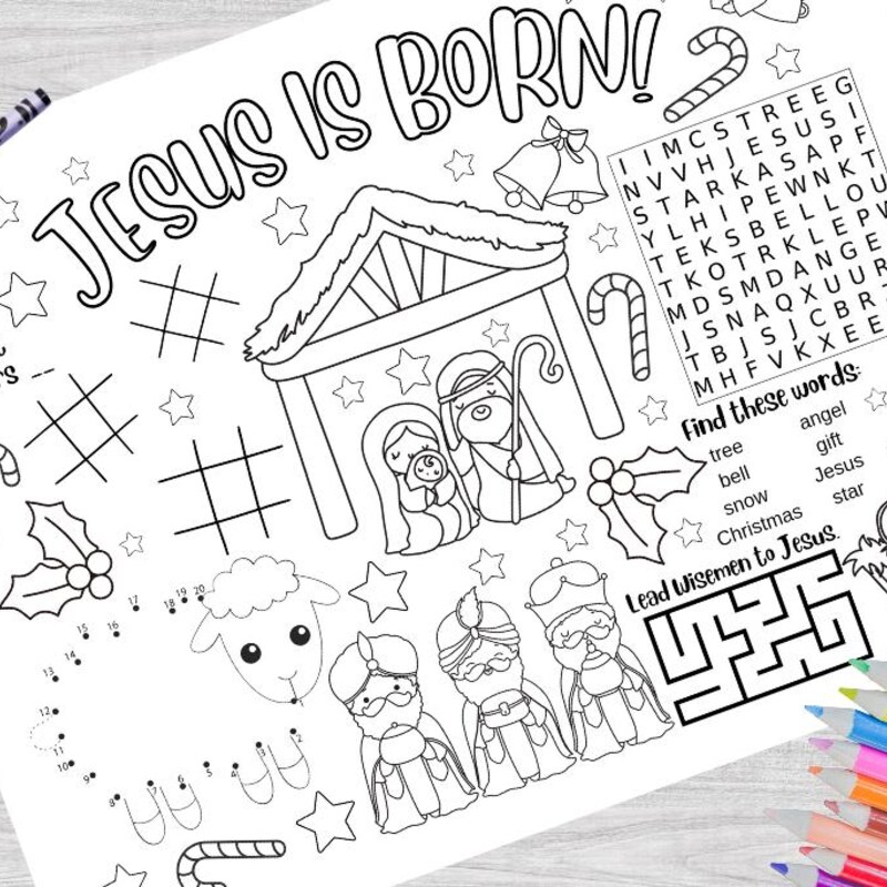 Nativity Place Mat - Etsy