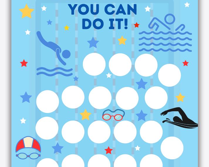 Swimming Reward Chart: Athlete Goal Tracker (digital Download) - Etsy