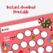 Santa Christmas Reward Chart: Printable Habit Tracker (digital Download ...