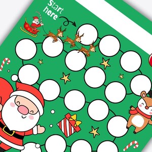 Christmas Reward Chart: Santa Sticker Habit Tracker (PDF, JPG, PNG) - Etsy