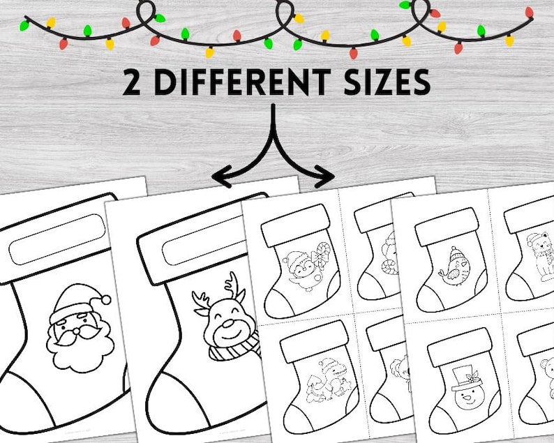 Printable Christmas Stocking, Printable Christmas Craft for Kids ...