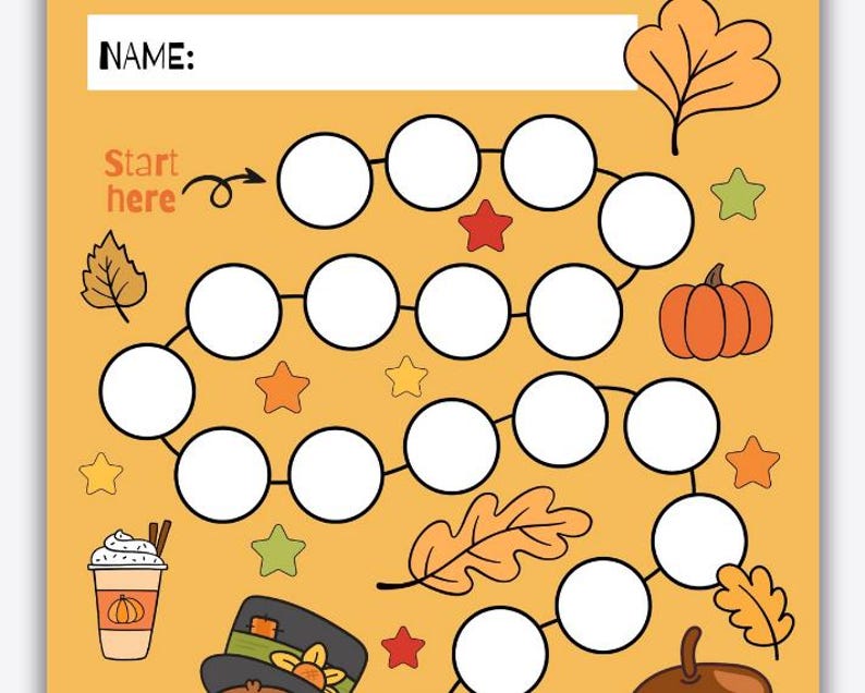 Fall Sticker Chart, Preschool Incentive Reward Chart, Autumn Behavior ...